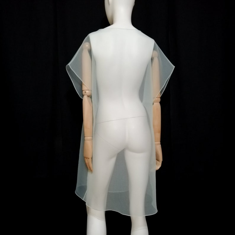 Transparent Dress. Elegant Organza Tunic. Woman Sheer Clothing. Organza ...