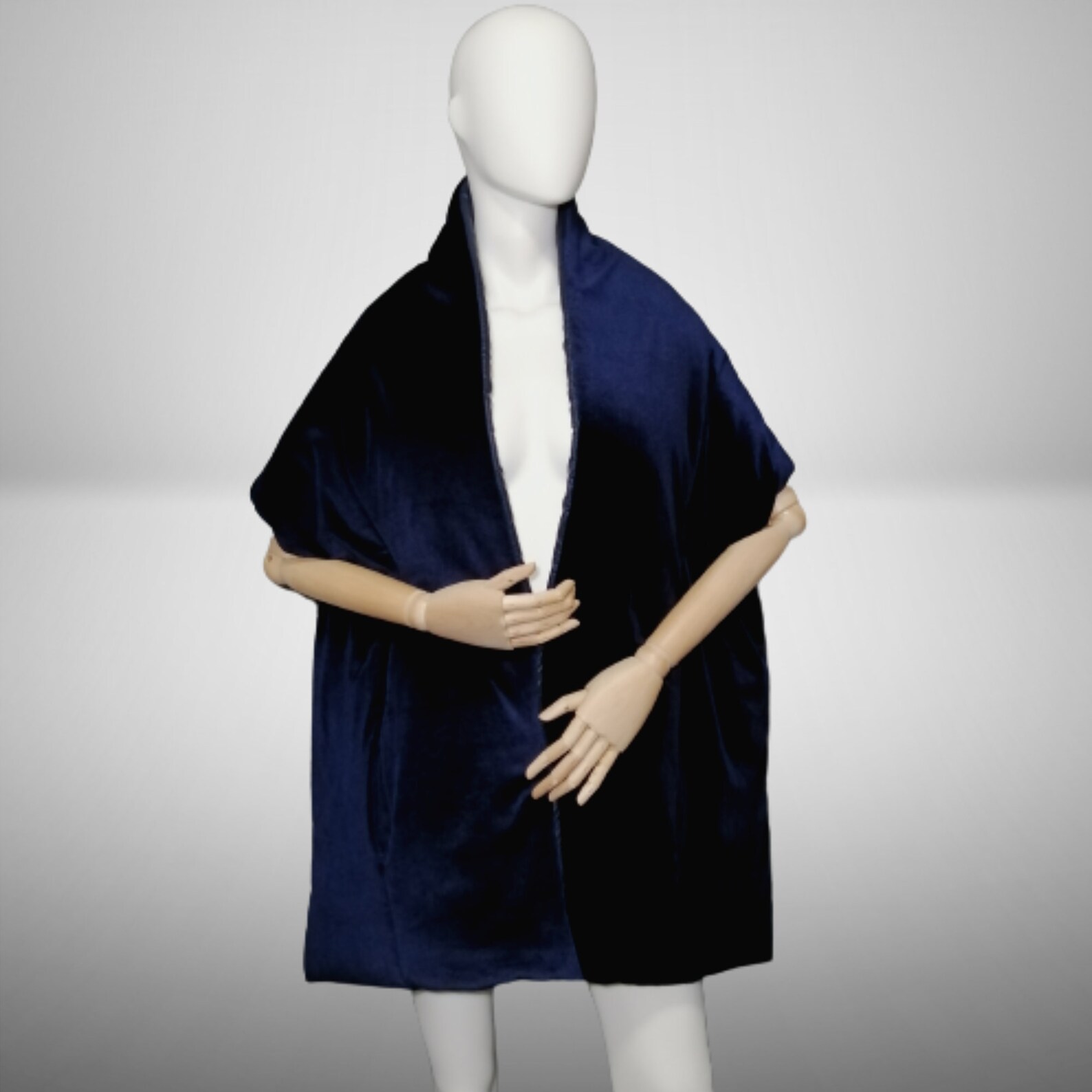 Two-faced Cape Around Shoulders Wrap With 2 Pockets on Both Sides ...