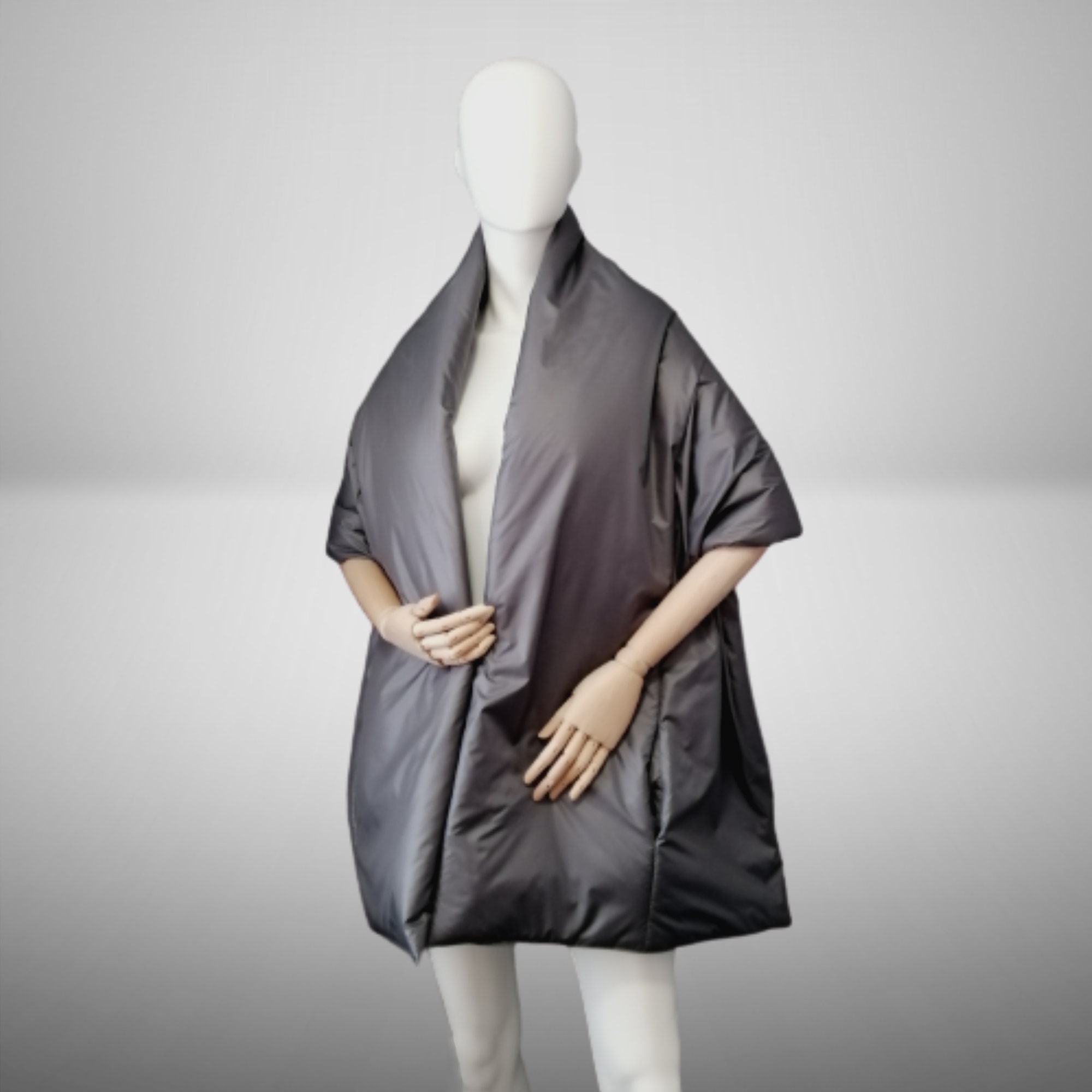Long Wide Scarf Puffer 20x80 Inch With 2 Pocket. Cape Around Shoulders ...
