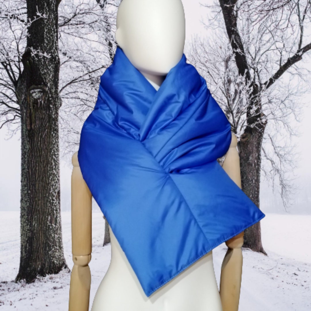 Warm Puffer Scarf. Winter Puffer Scarf. Down Padded Scarves 48x12 Inch ...