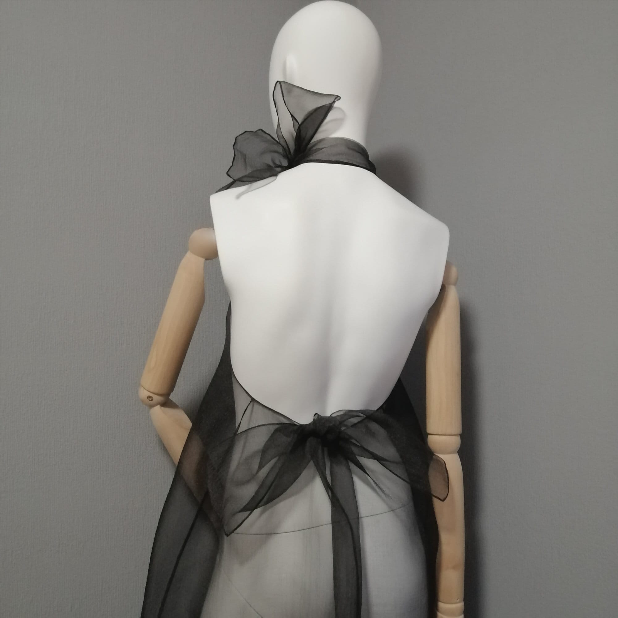 Overlay Transparent Sundress From Wrinkled Organza. Gothic Clothing ...