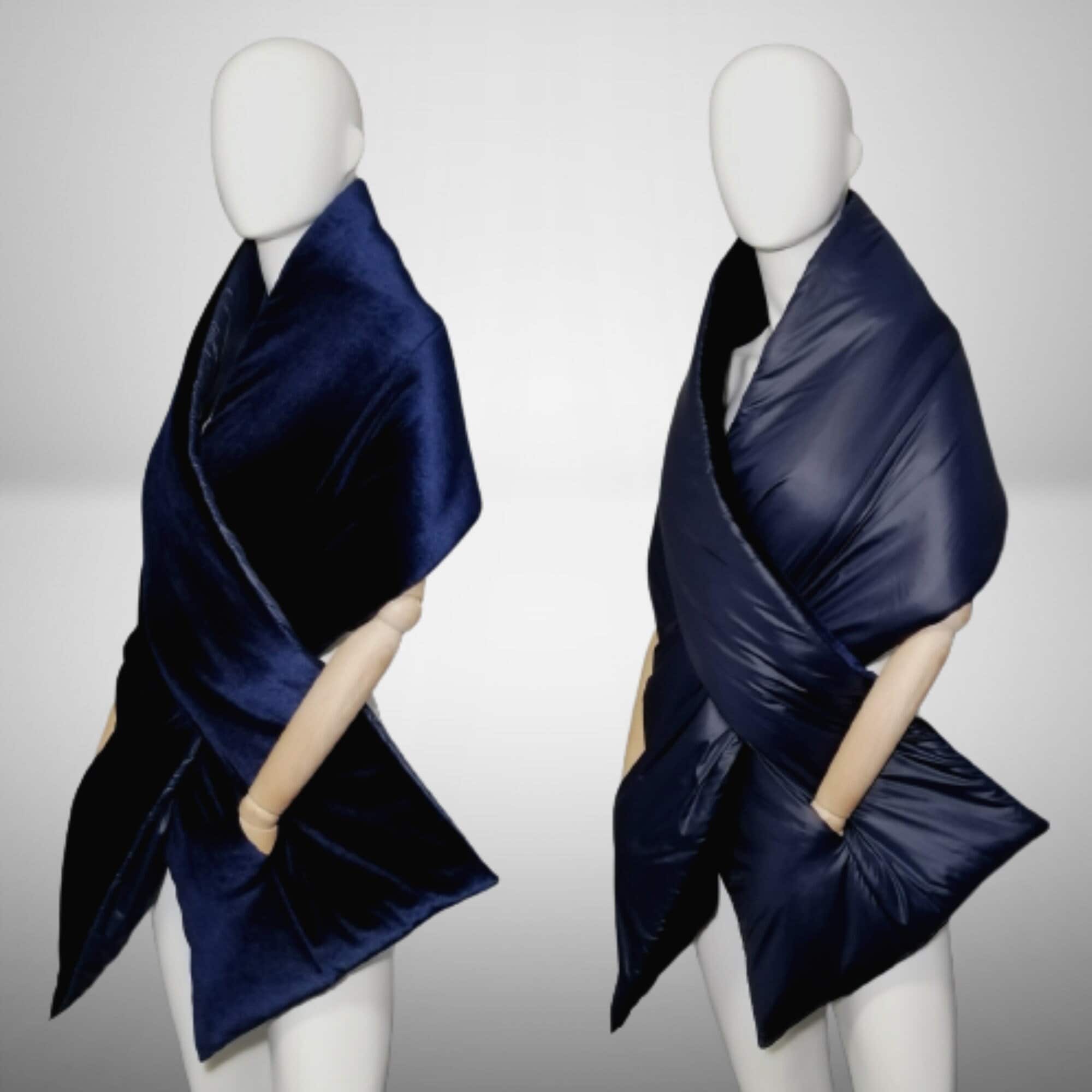 Two-faced Cape Around Shoulders Wrap With 2 Pockets on Both Sides ...