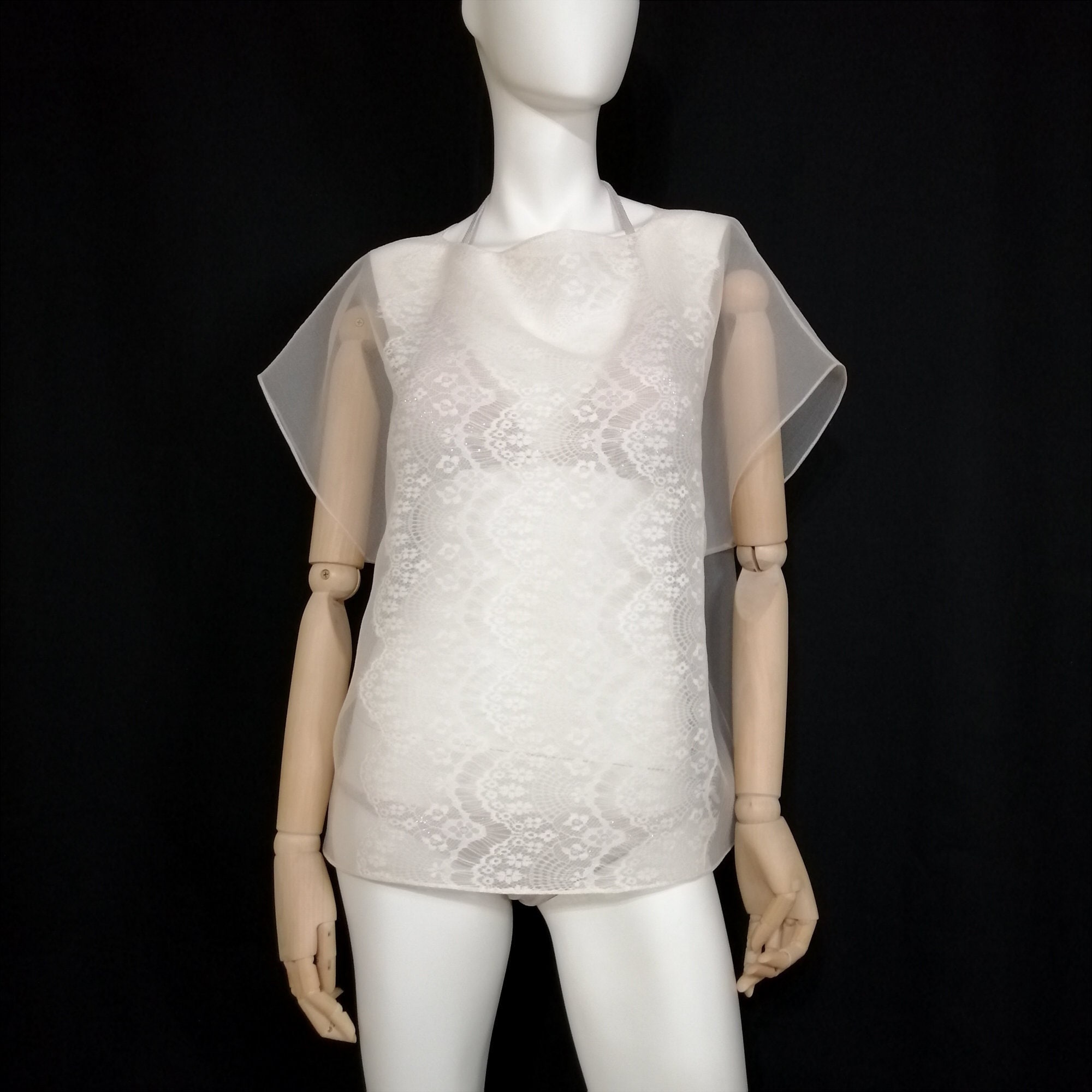 Elegant Limpid Dress/woman Organza Blouse/transparent Shirt/sheer ...