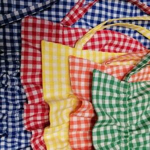 Two Sided Red-white Gingham Bra for Women. Halter Top for Girls. Open ...