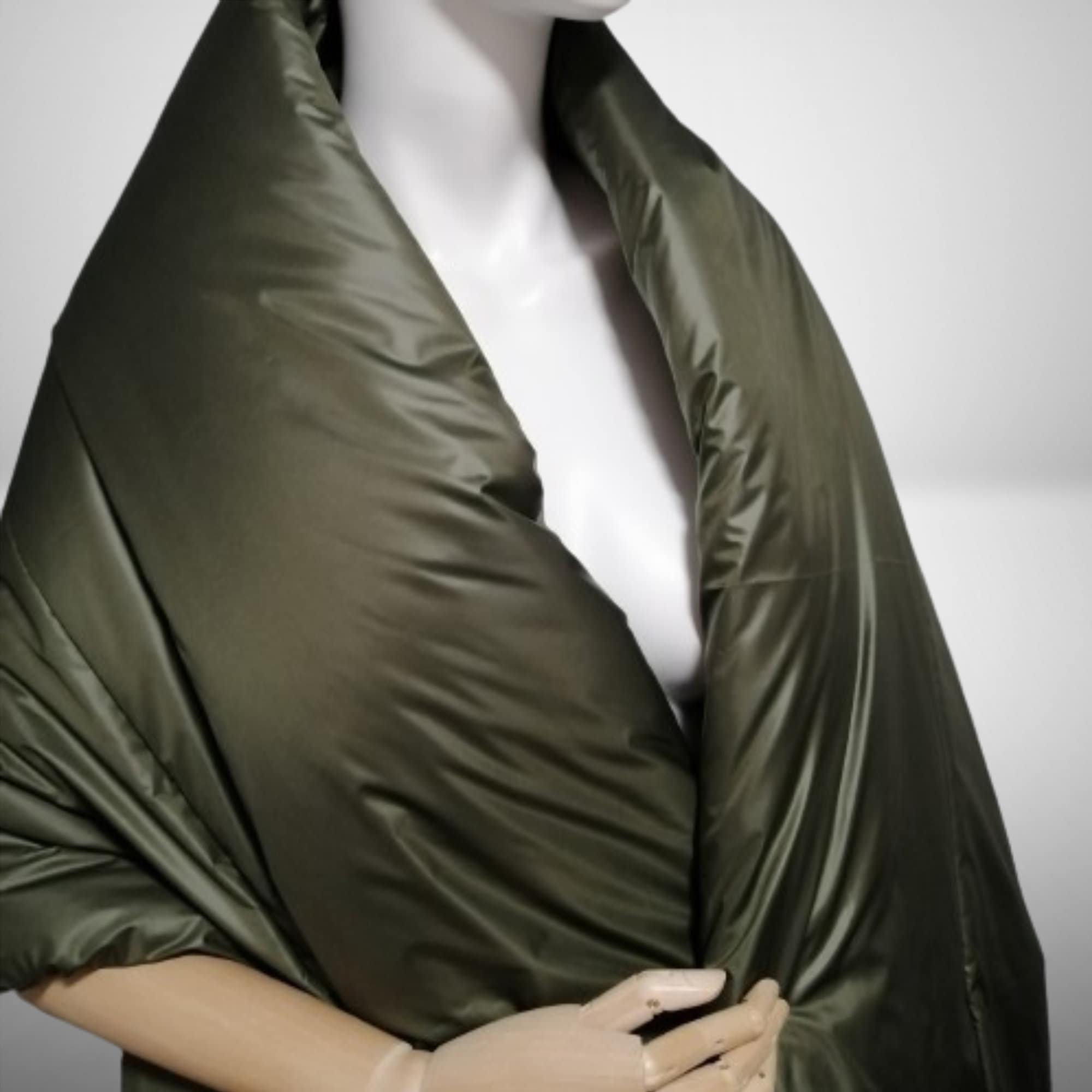 Cape Around Shoulders Wrap With 2 Pockets. Woman's Large Scarf Puffer ...