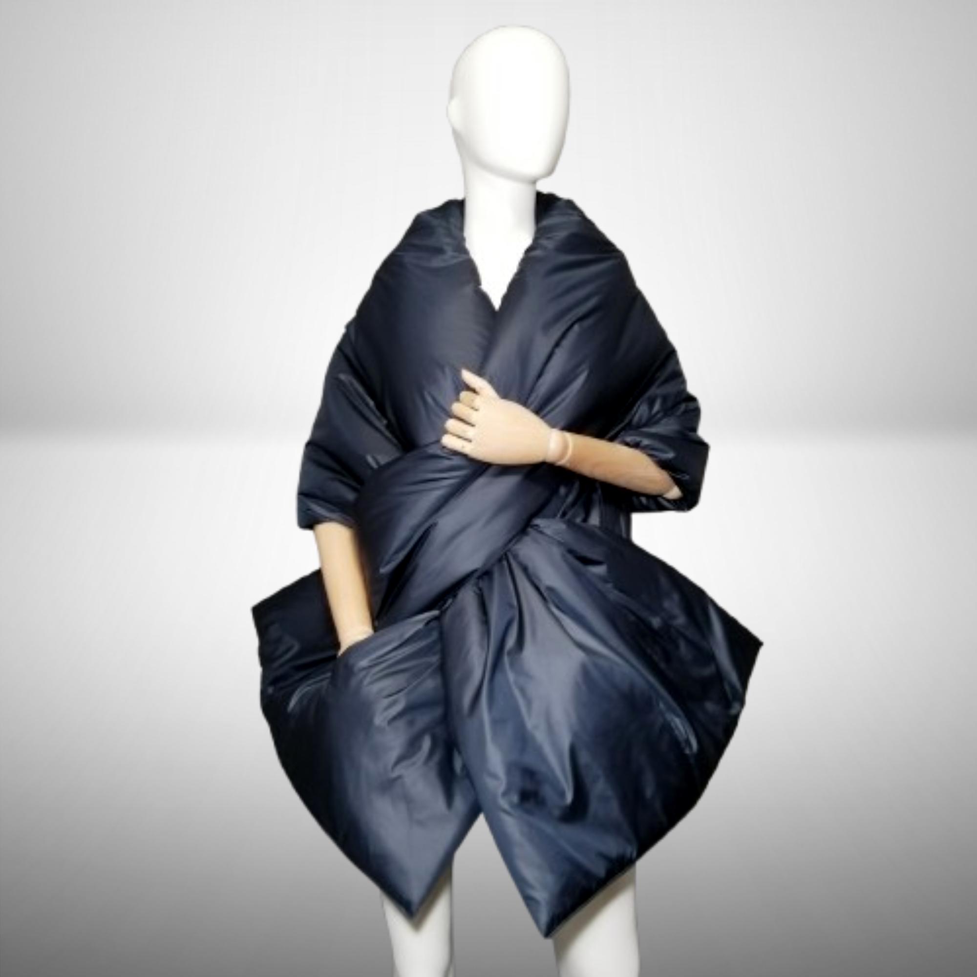 Long Wide Scarf Puffer With Elastic 20x80 Inch With 2 Pockets. Cape ...