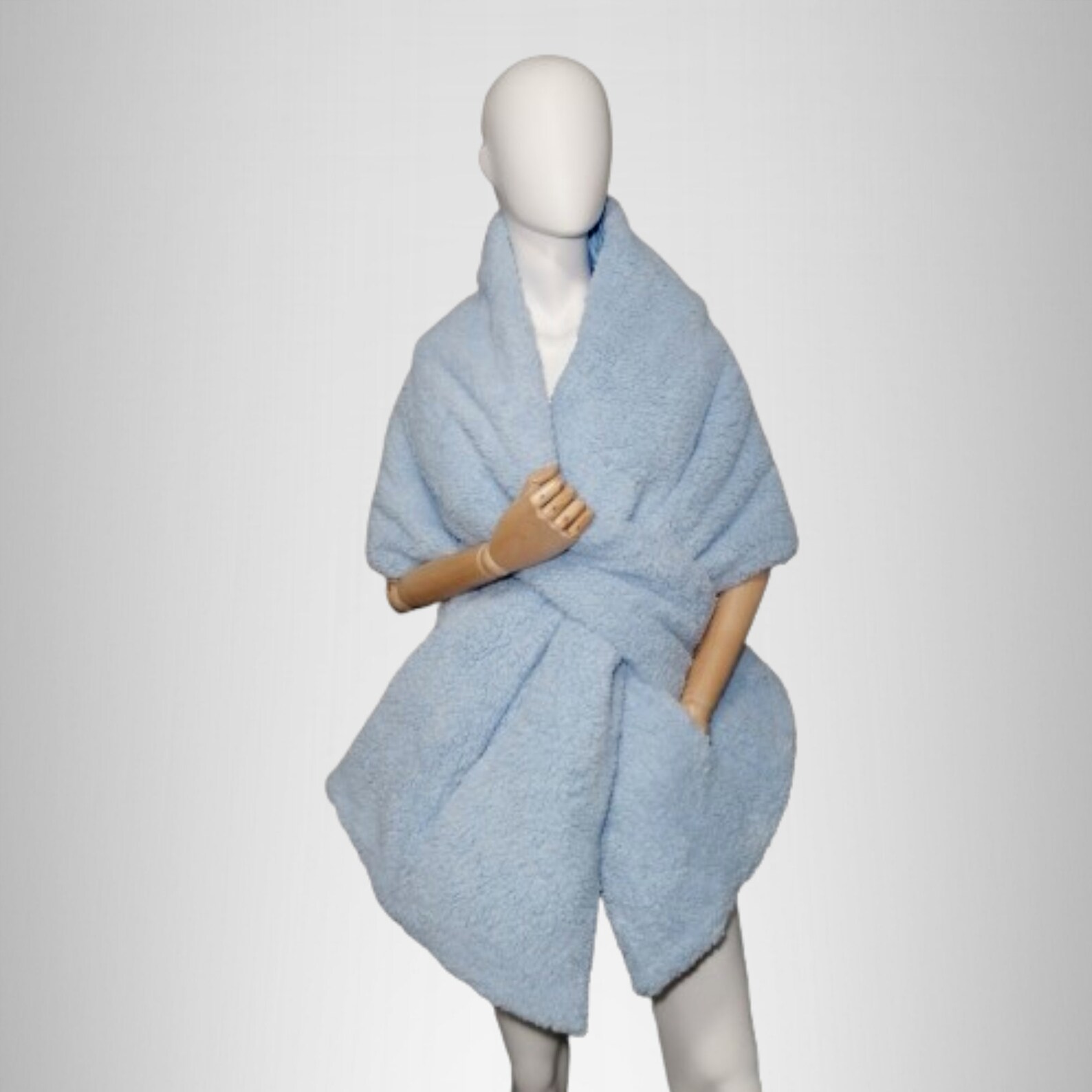 Two-faced Cape Around Shoulders Wrap With 4 Pockets. Woman's Large ...