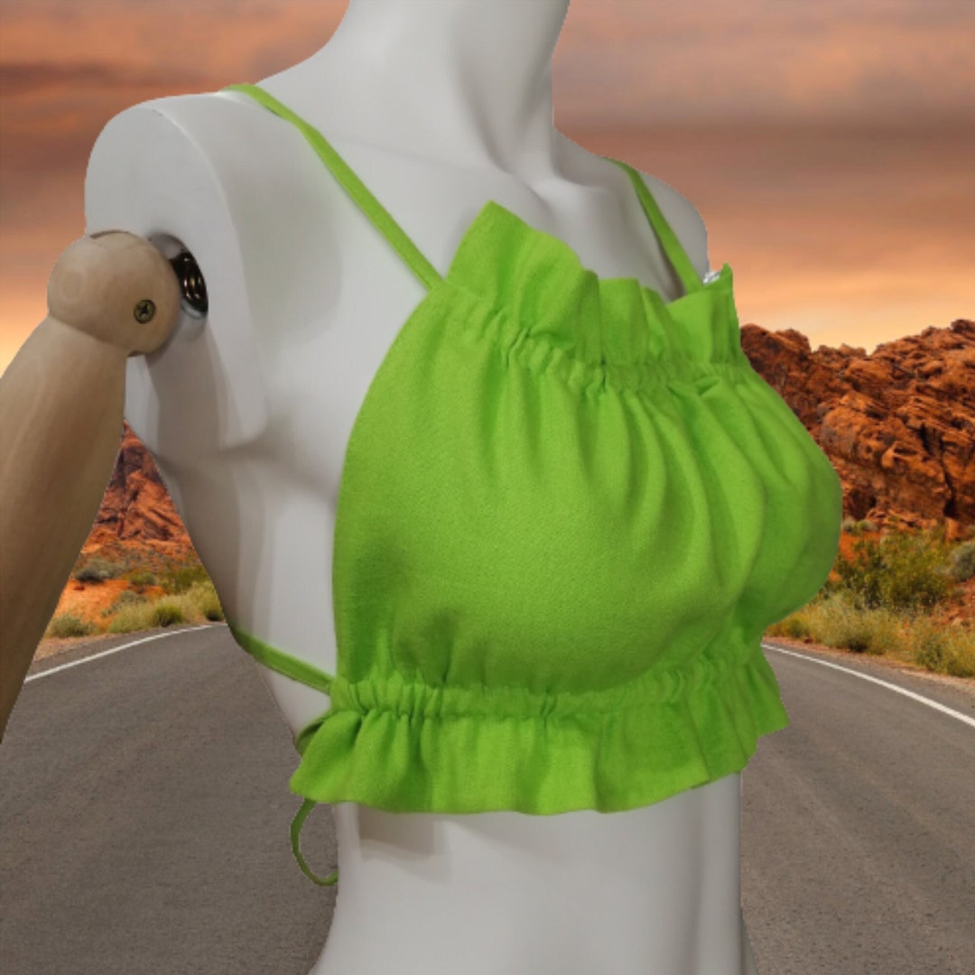 Linen Backless Crop Top Open Back Sustainable Tank Top Mixed Natural Flax And Cotton Top