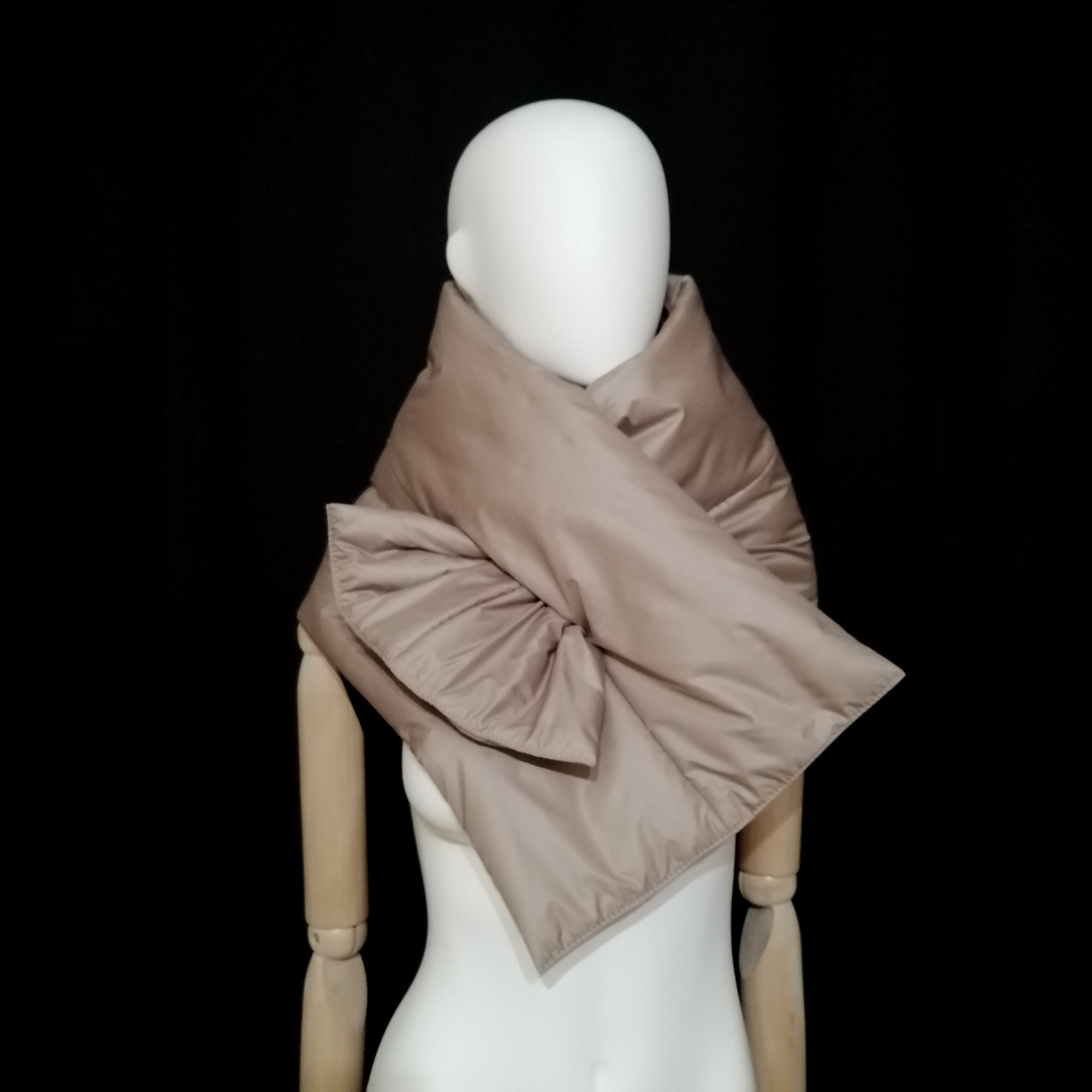 Scarf Puffer. Down Loop Scarf. Puffy Shawl. Winter Puffy Scarf. Soft ...
