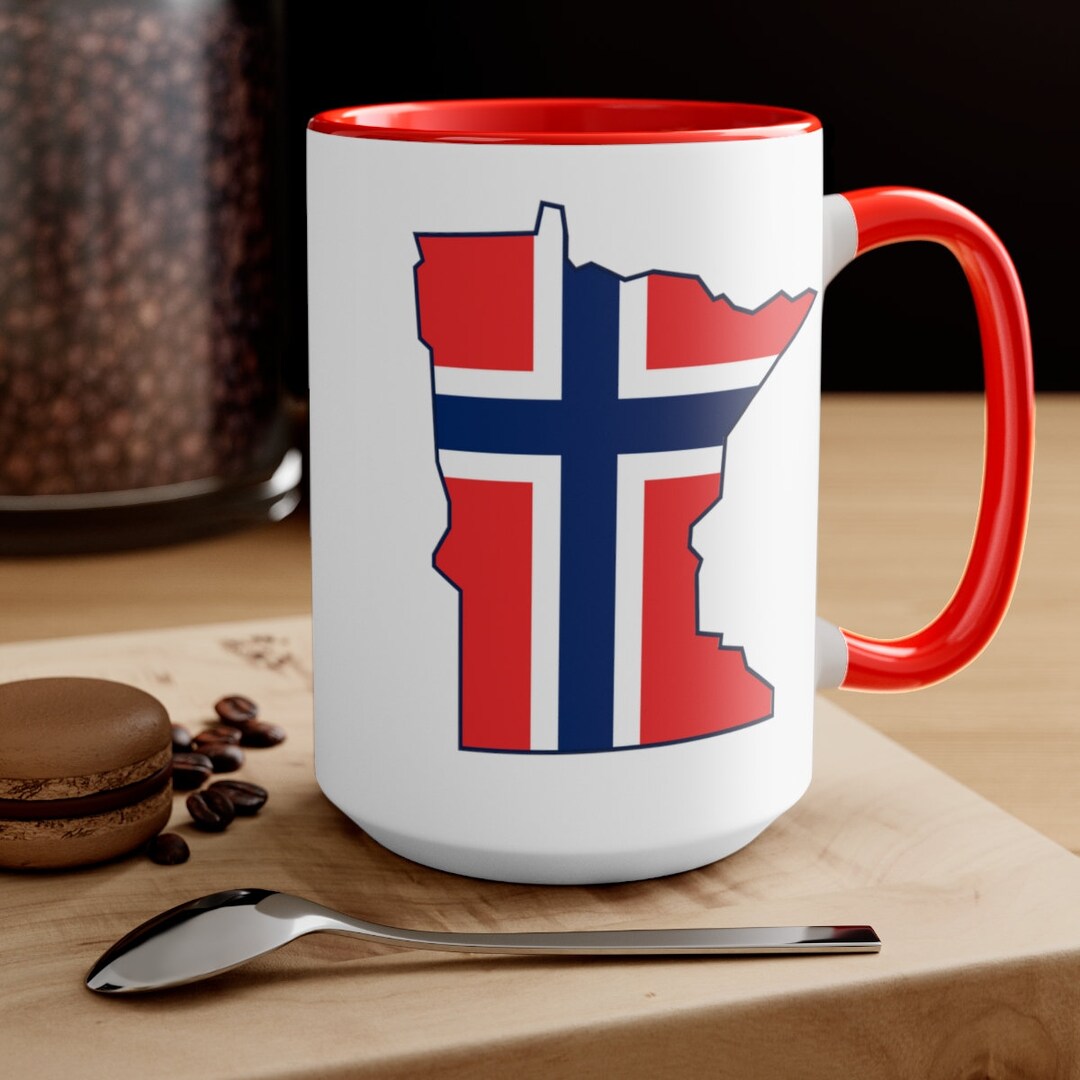 Norwegian Mug, Norwegian Flag Mug, Minnesota Gift, Gift for Minnesotan ...