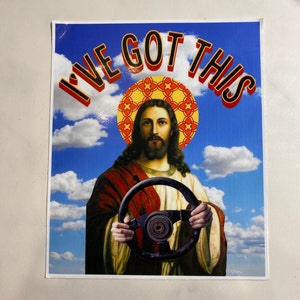 Jesus Take the Wheel Sticker, Jesus Sticker, Christian Laptop Sticker ...