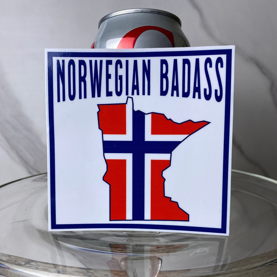 Norwegian Sticker Norwegian Flag Minnesota Sticker - Etsy