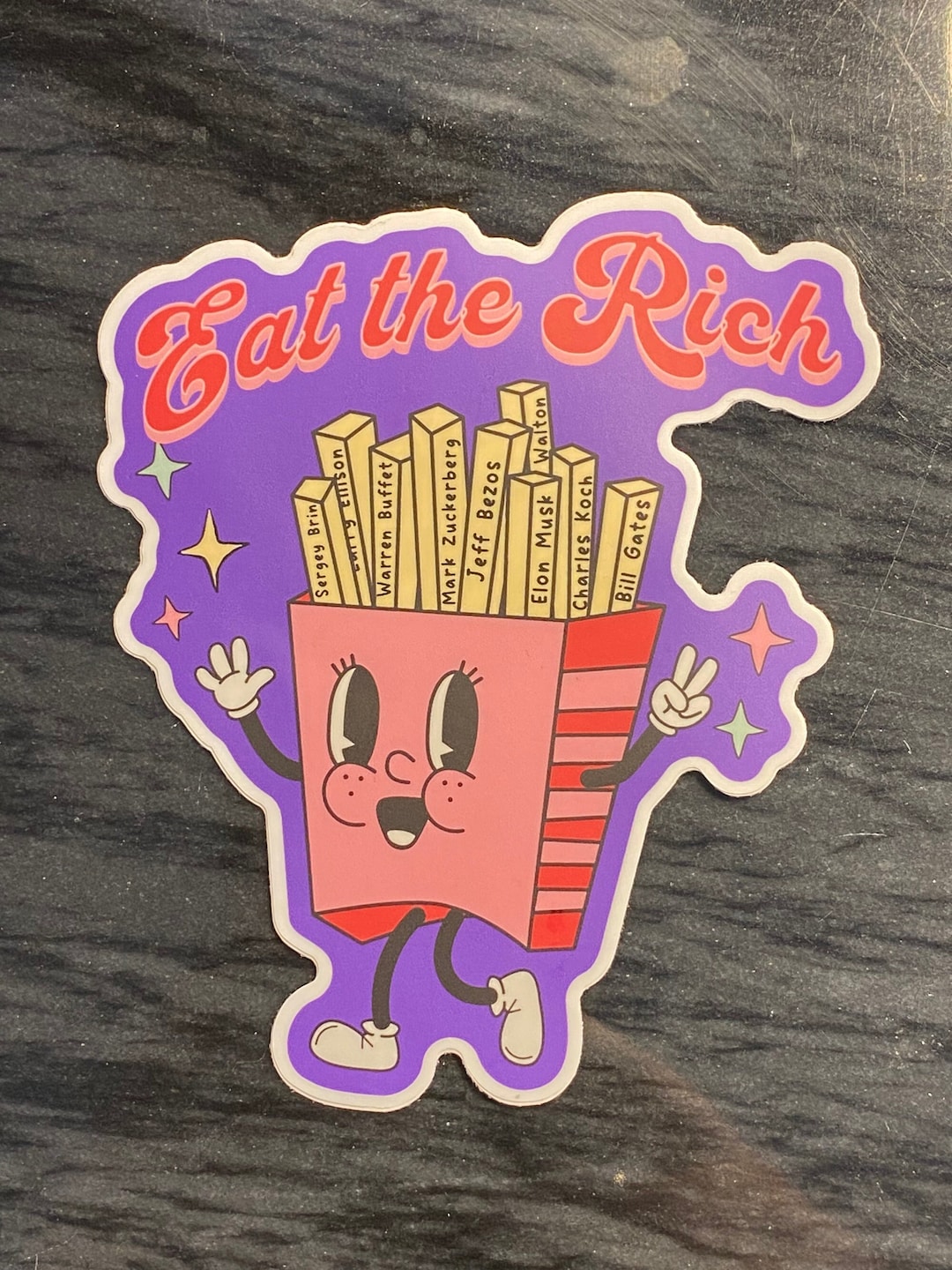 Eat the Rich Sticker, Bumper Stickers Liberal, Socialist French Fries ...