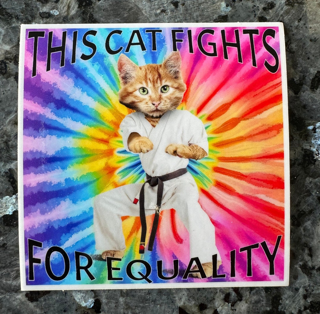 Equality Cat Sticker, Pride Sticker, Ally Sticker, Protest Sticker ...