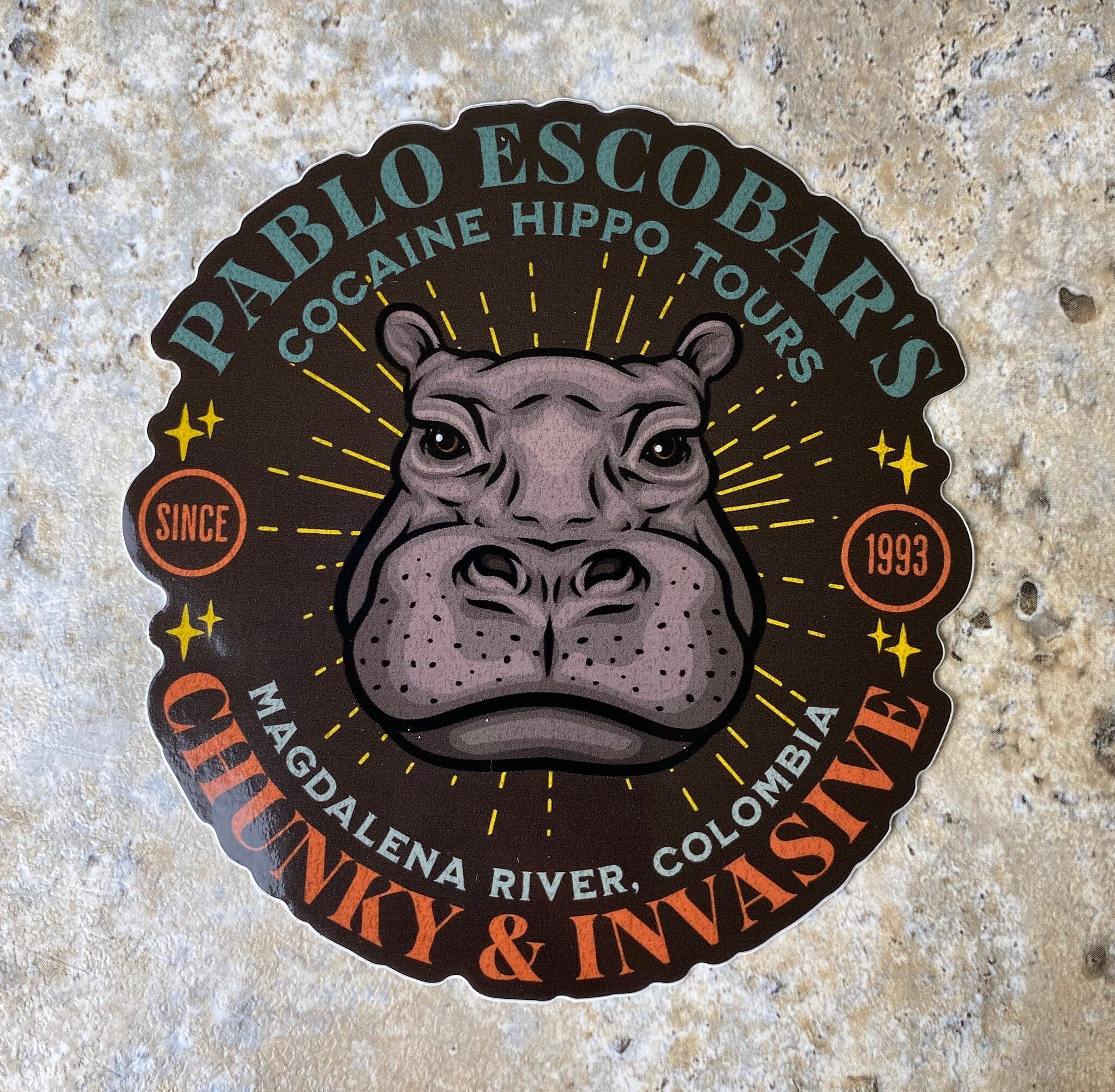 Weird Stickers Pop Culture Sticker Cocaine Hippos Pablo - Etsy