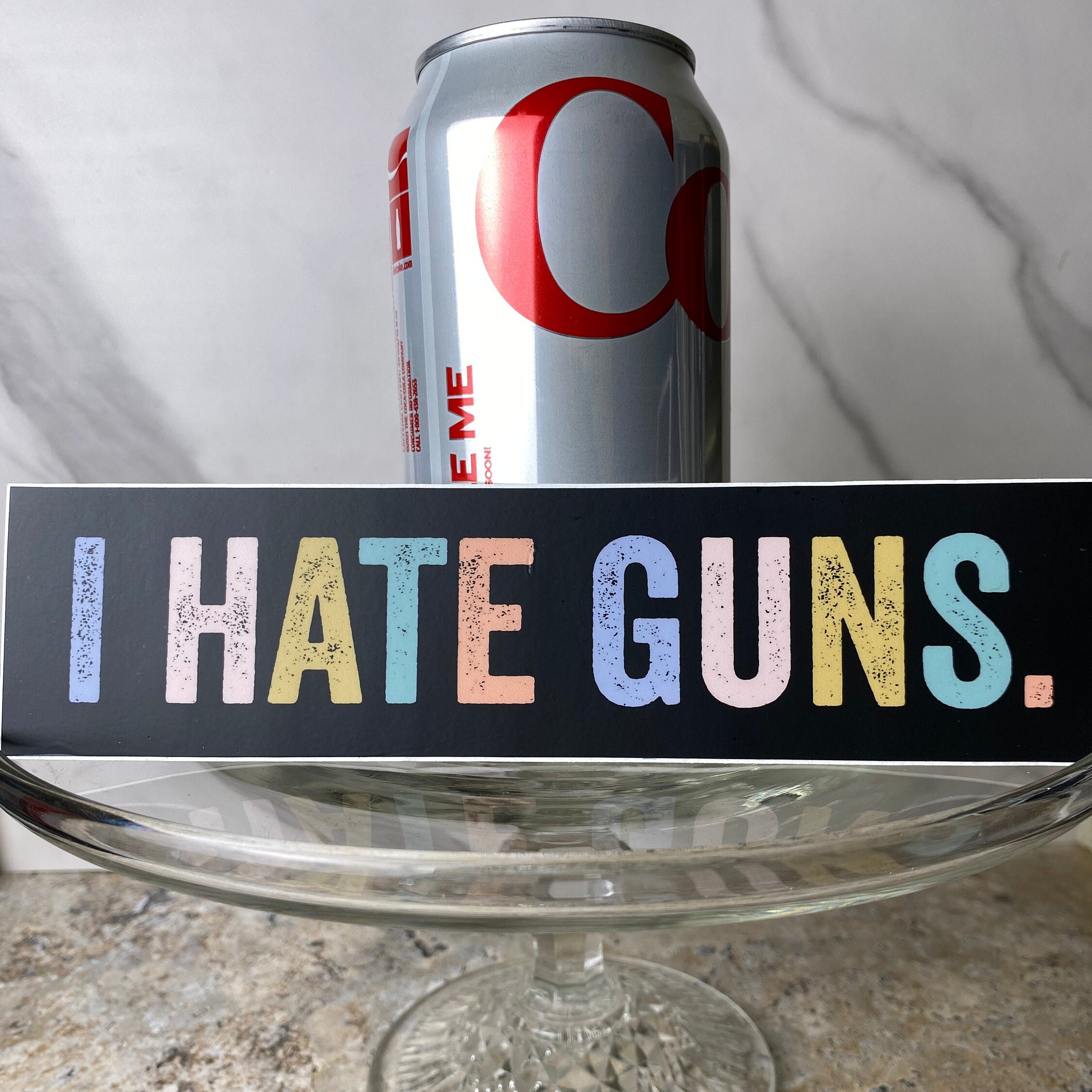Anti-gun Bumper Sticker Liberal Sticker Water Bottle - Etsy