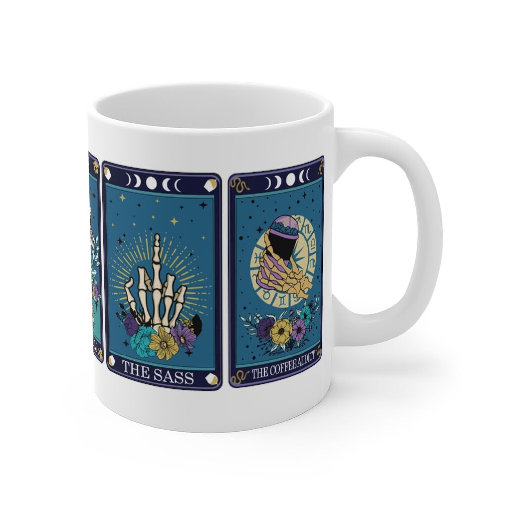 Skeleton Tarot Card Mug Funny Tarot Card Mug Skeleton Mug - Etsy