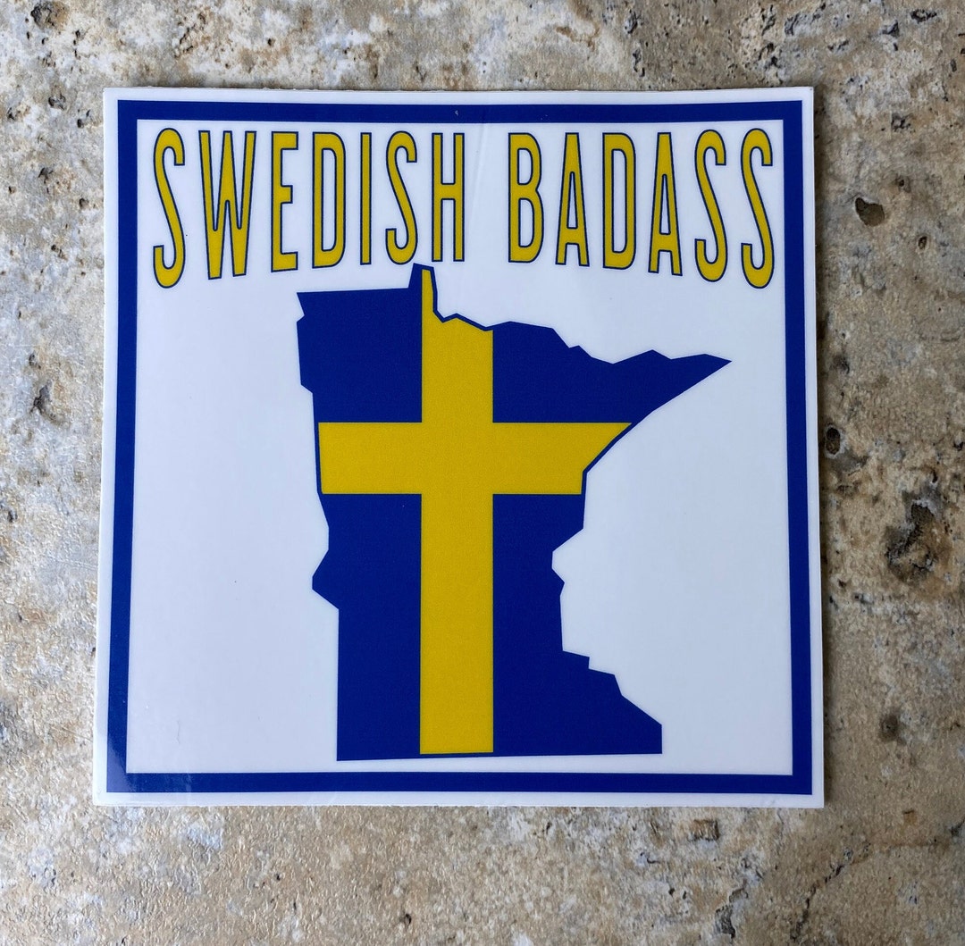 Swedish Sticker, Swedish Flag, Minnesota Sticker, Swedish Gift, MacBook ...
