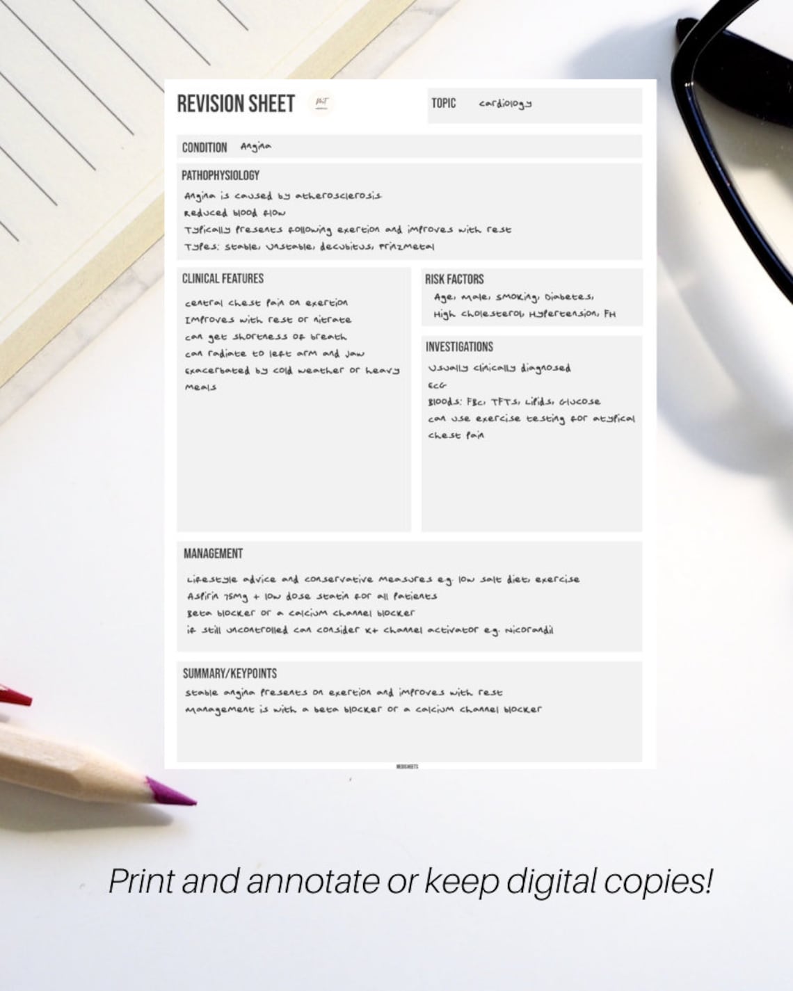 Medicine Revision/summary Sheet PDF- Medics/dentists/pa/nurses ...