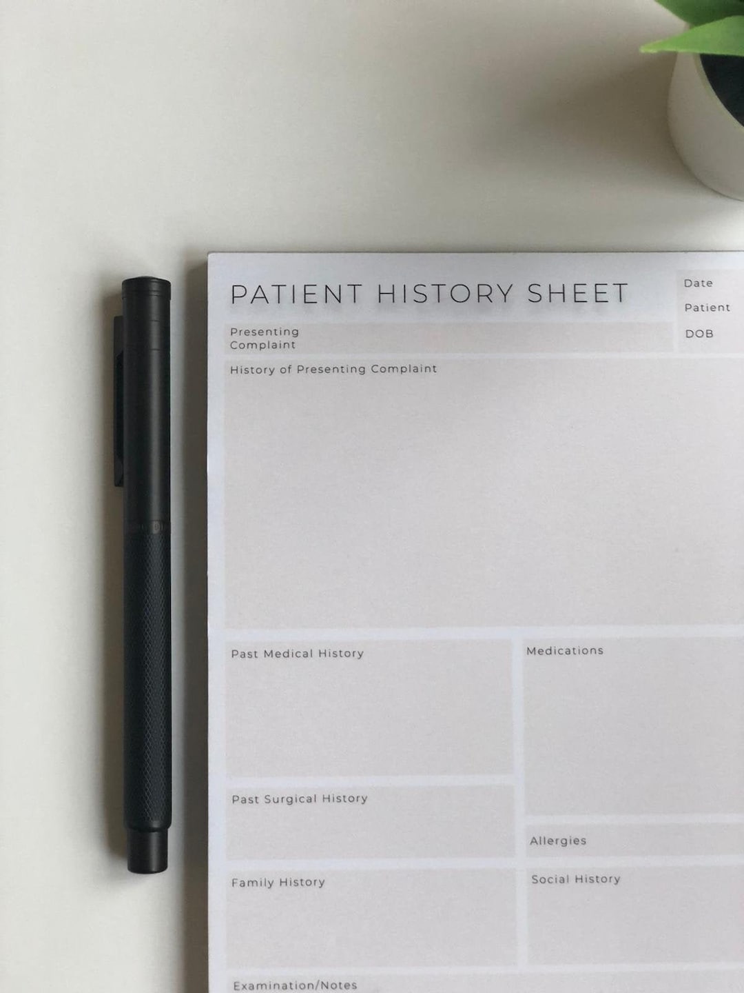 Patient History Taking Notepad - Medicine/physician Associate/nursing ...