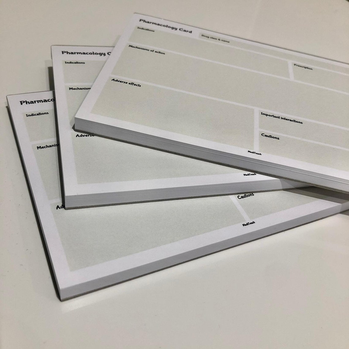 Pharmacology/drug Flashcard Notepad Medicine/physician - Etsy UK