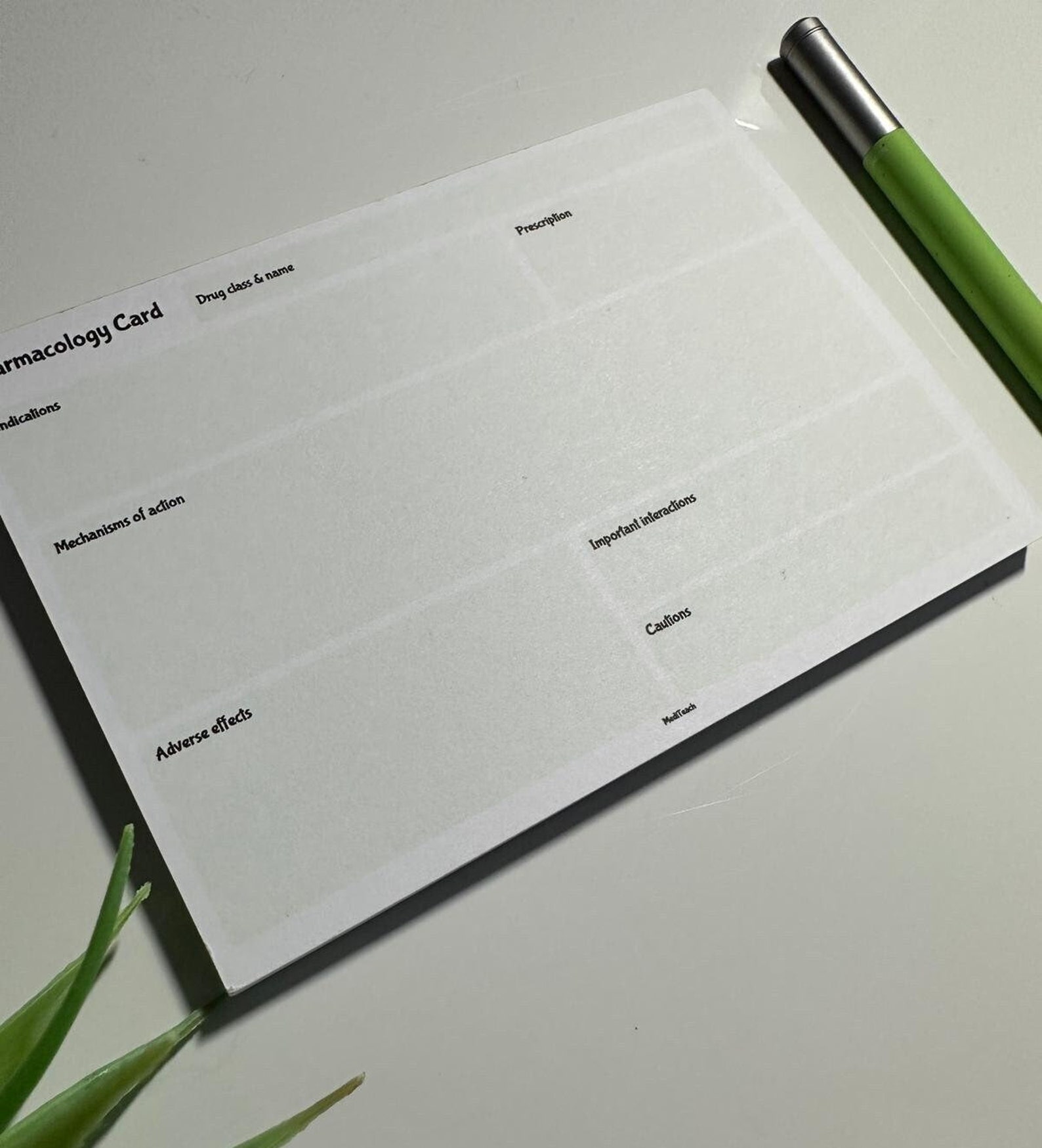 Pharmacology/drug Flashcard Notepad Medicine/physician - Etsy UK