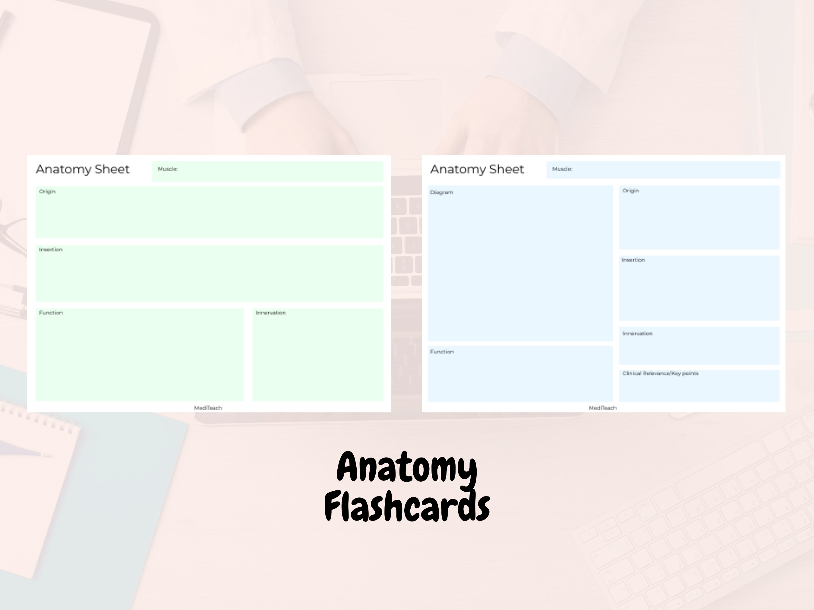 Anatomy Cards Template for Medics/pharmacists/nurses/pa - Etsy