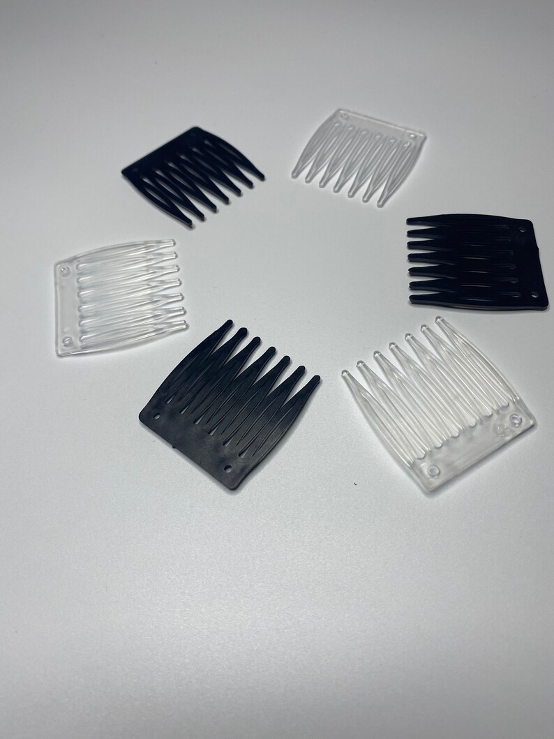 Black and White Small Plastic Hair Combs Supply - Etsy