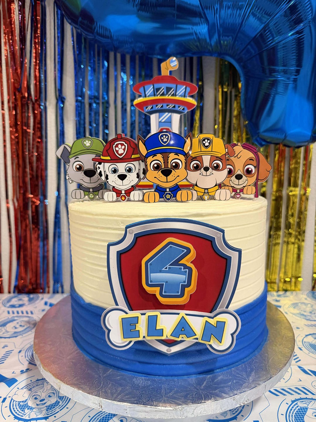 Paw Patrol Cake Topper | Dog Patrol Topper | Birthday Cake Topper - Etsy