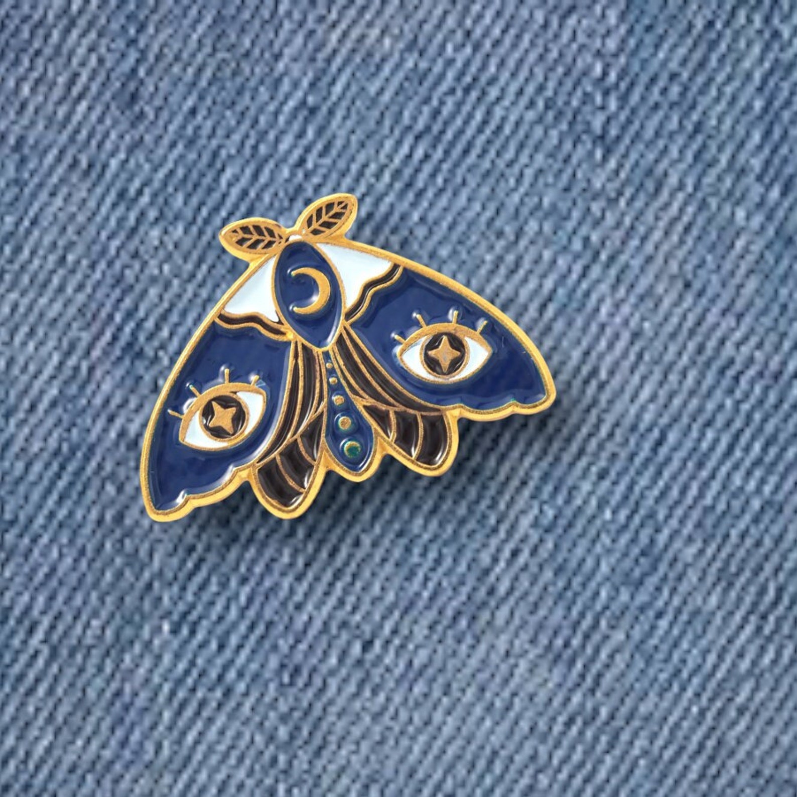 Celestial Beetle or Butterfly Enamel Pin Moon Stars Bugs Witch - Etsy