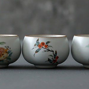 Handmade RUYAO Porcelain Teacup Value Set 5 Cups - Etsy