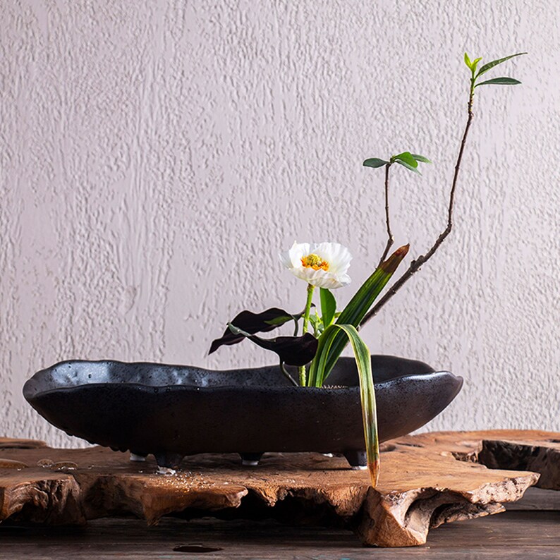 Handmade Boat Shape Ceramic Ikebana Vase/japanese Flower - Etsy UK