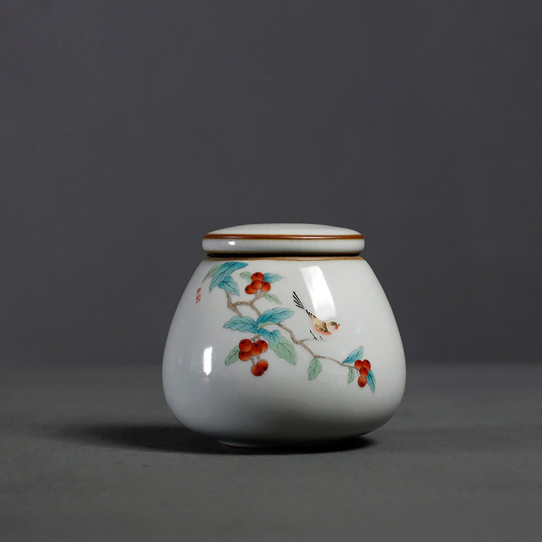 Handmade Ruyao/ru Kiln Small Size Porcelain Tea Canisters Tea - Etsy