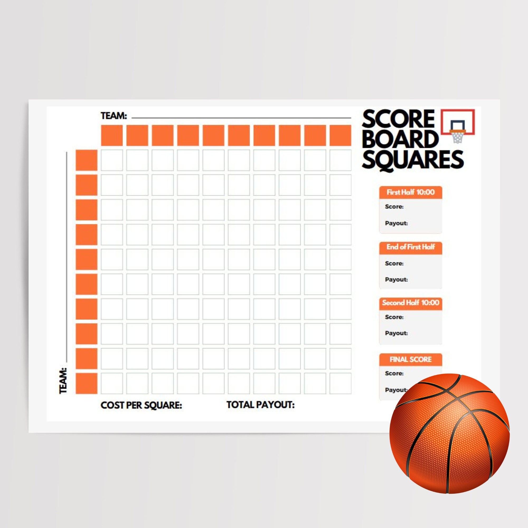 Basketball Scoreboard Template