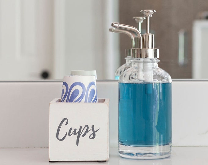 Dixie Cup Dispenser in White and Gray - Etsy