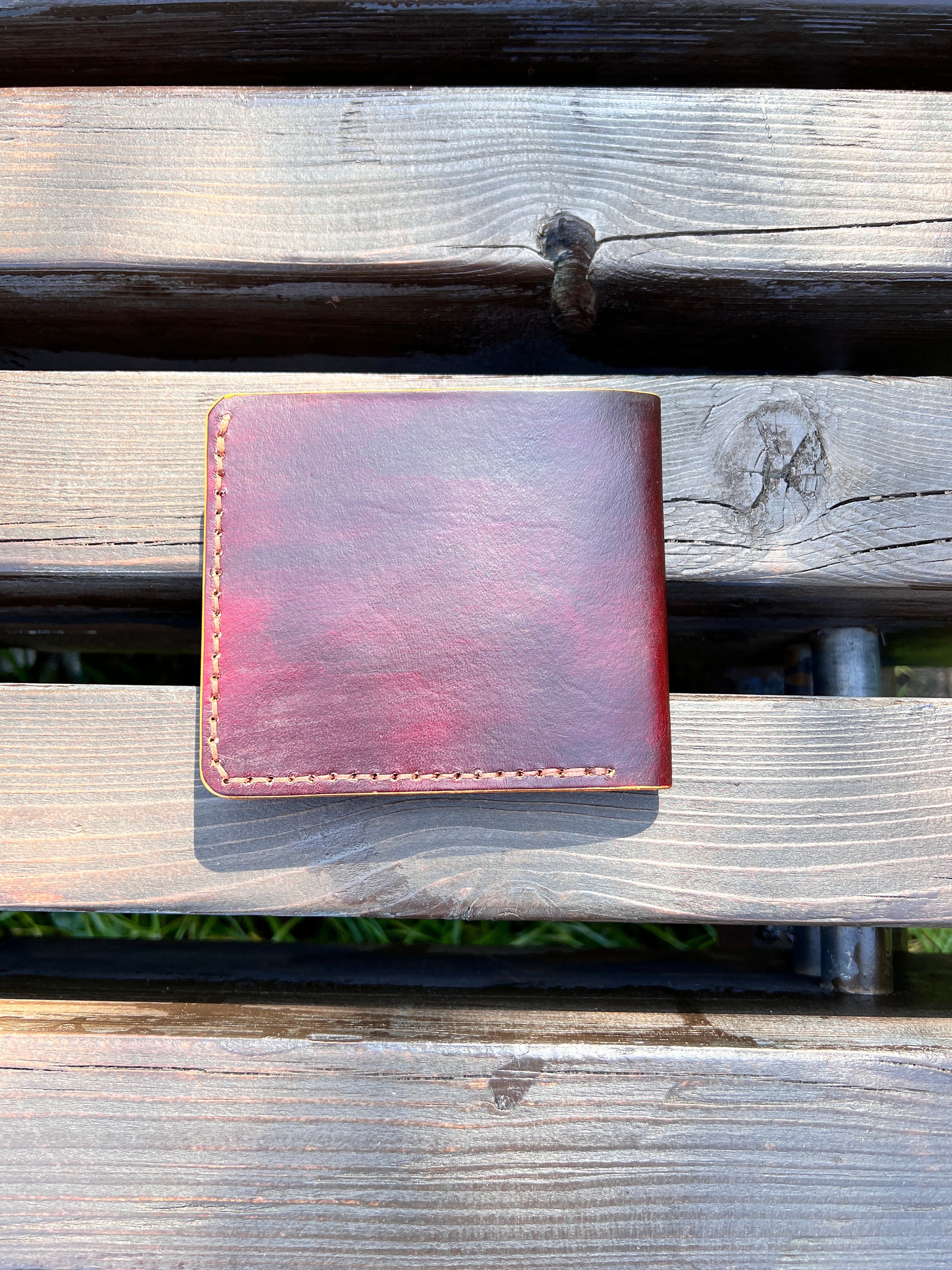 Leather Bifold Wallet Handmade,horse,hand Tooled - Etsy