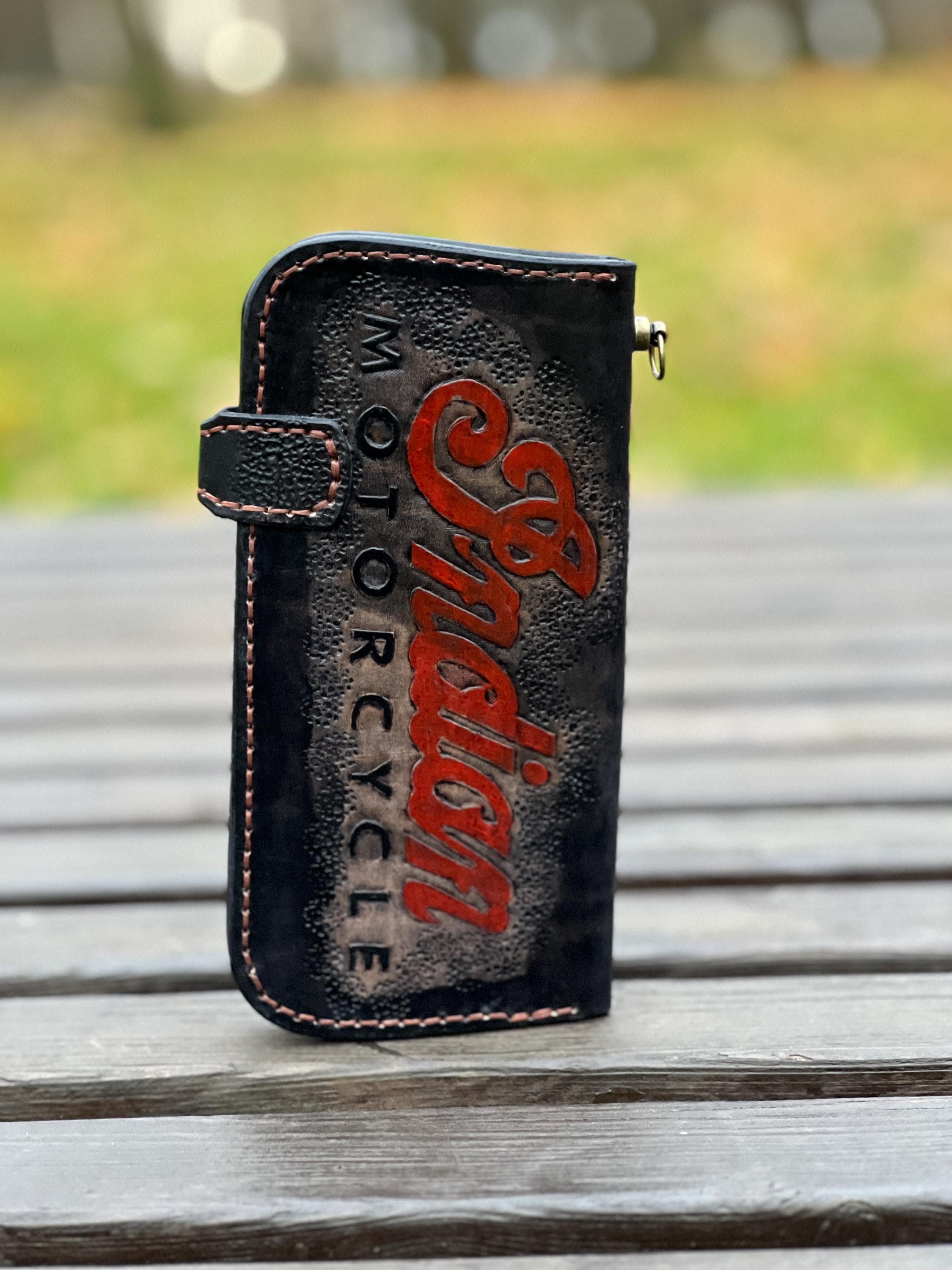 Handmade Leather Long Wallet Biker Wallet ,skull Wallet,hand-tooled ...