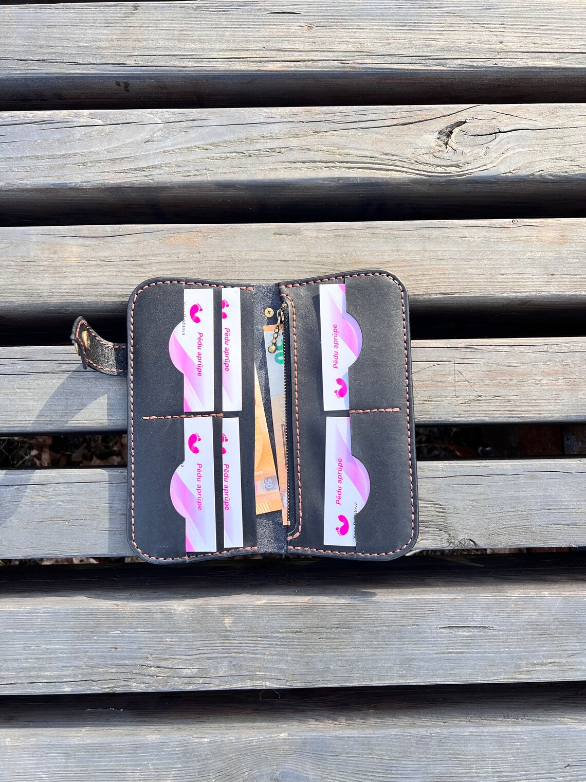 Handmade Leather Long Wallet Biker Wallet ,skull Wallet,hand-tooled ...