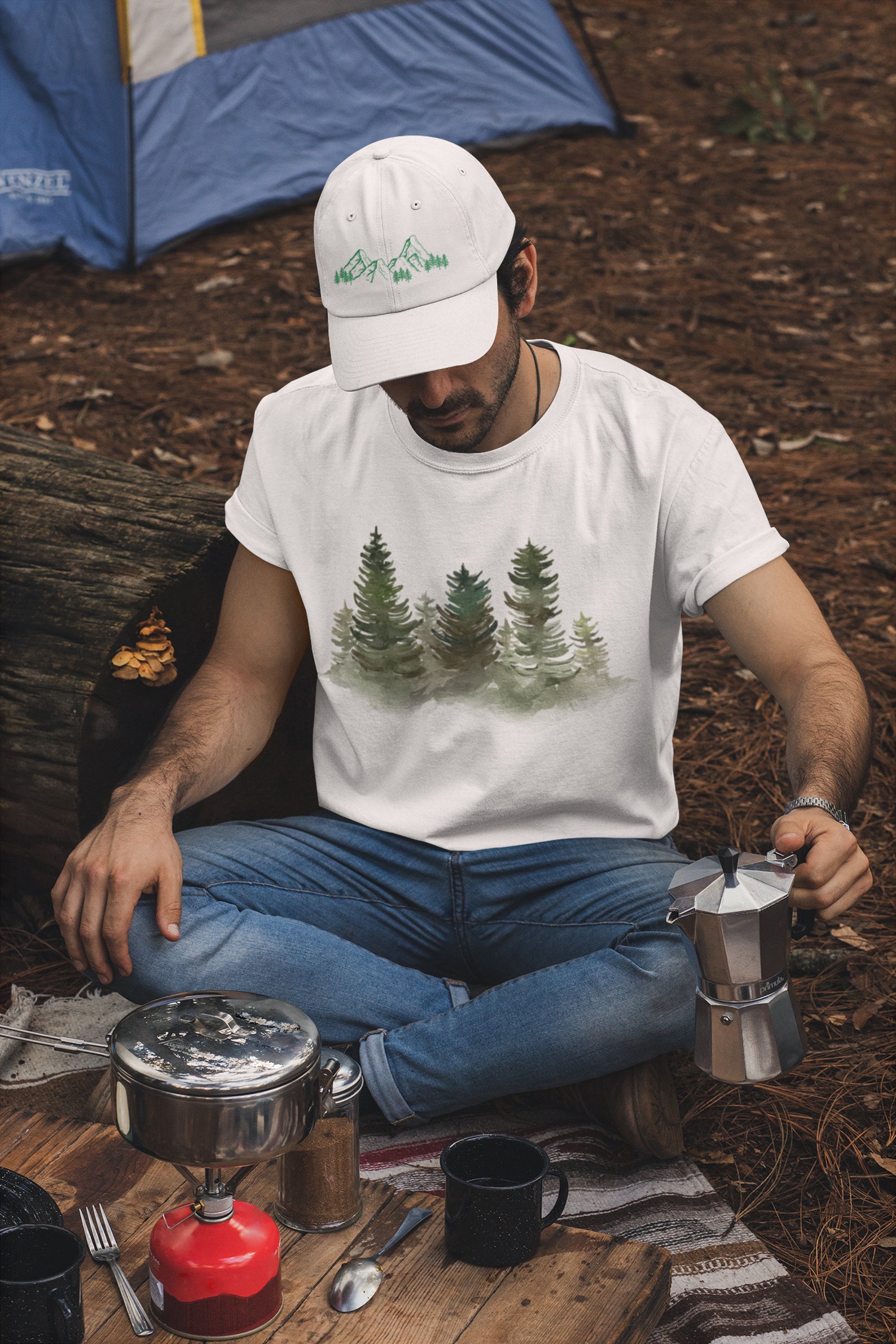 Pine Tree Shirt Pine Tree Tshirt for Men Tree Line T Shirt - Etsy