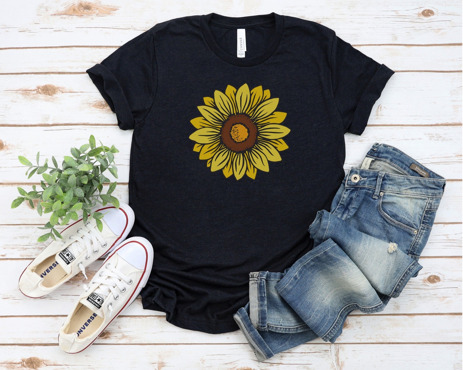 Sunflower Shirt for Women-sunflower Graphic Tee, Women's Garden Shirt ...