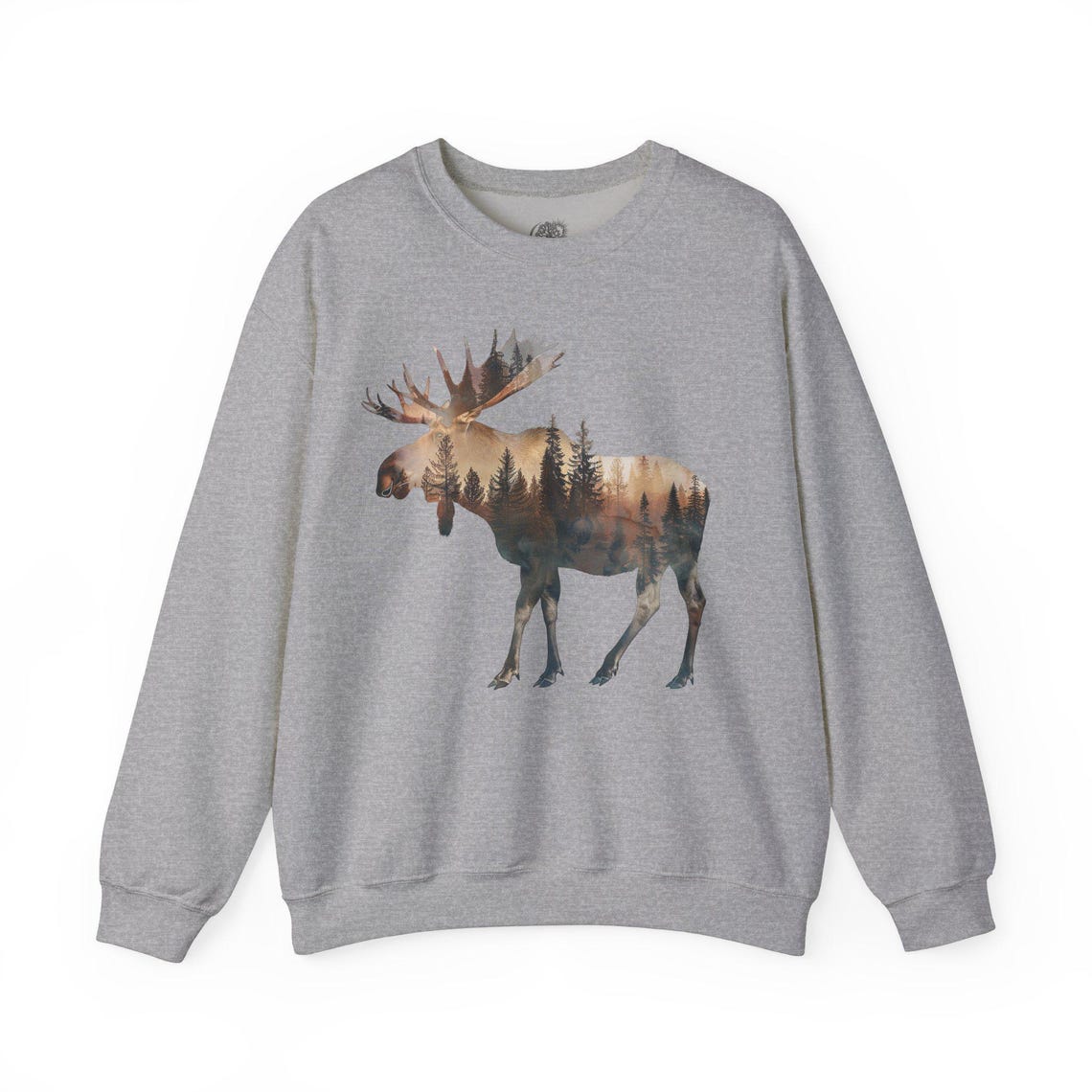 Moose Sweatshirt - Wildlife Apparel, Nature Crewneck, Outdoor Apparel ...