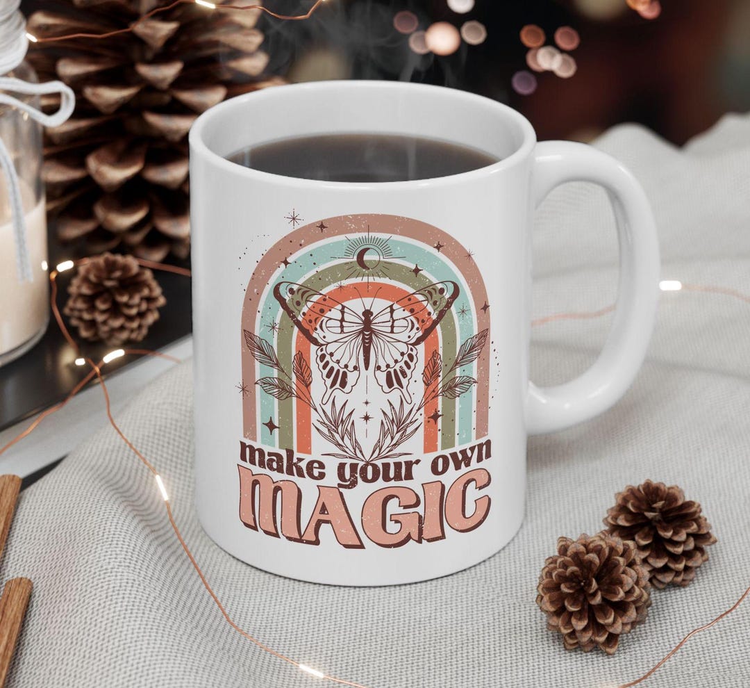 Inspirational Ceramic Mug - 'make Your Own Magic', Coffee Cup for ...