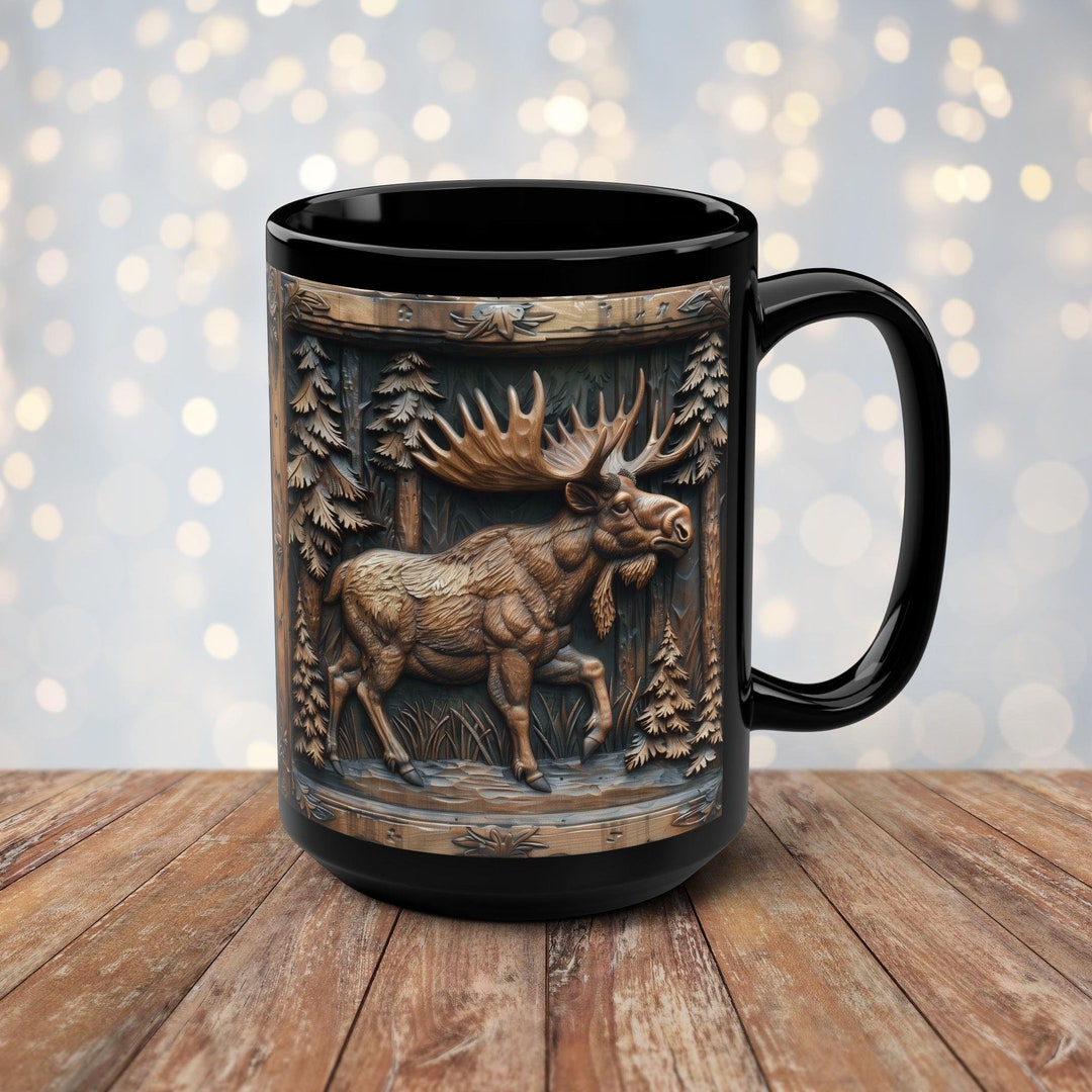 Moose Wildlife Nature Animal Lover - 15oz Coffee Mug, Gift for ...