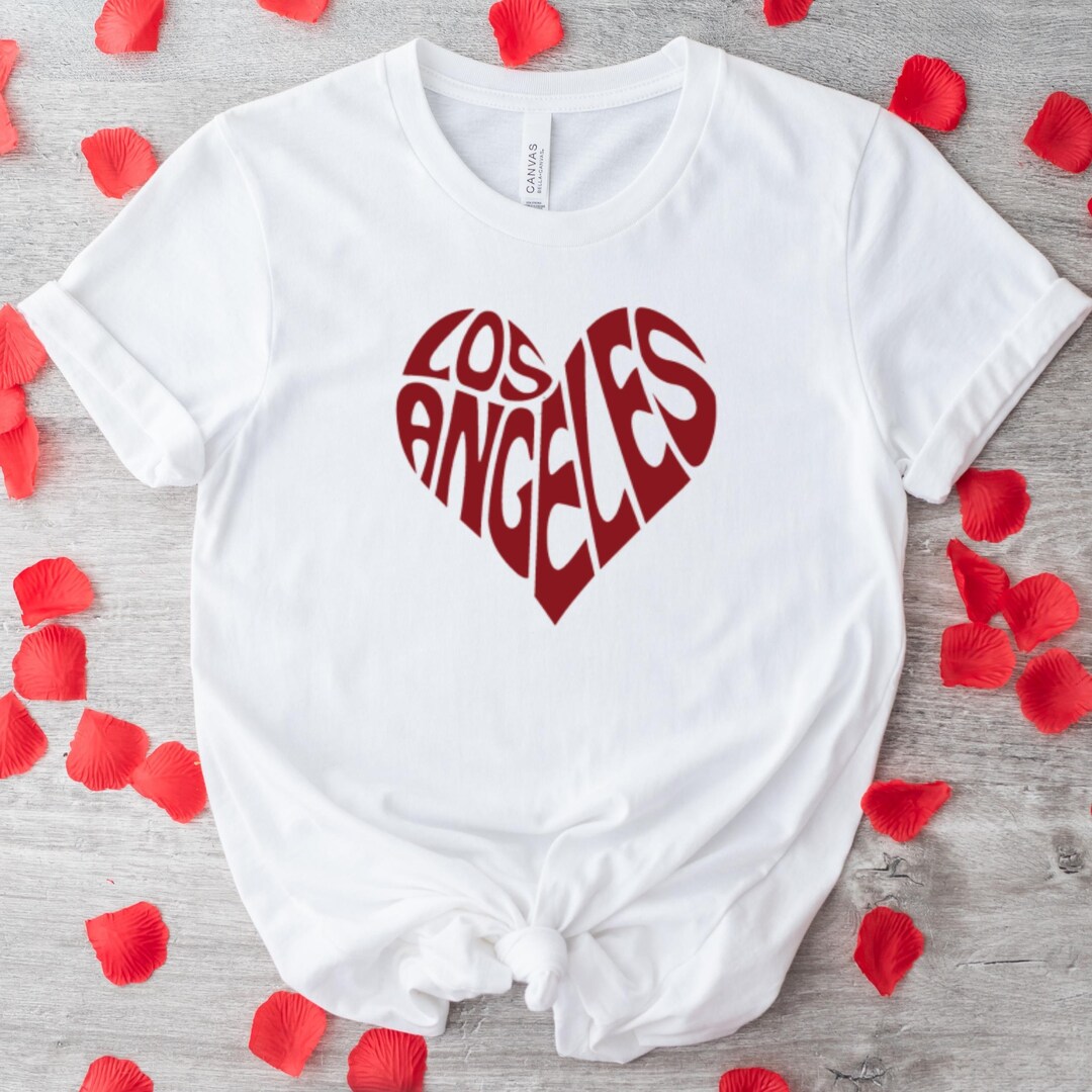 Los Angeles Heart Shirt - Unisex Tee, Graphic Tshirt, California, I ...