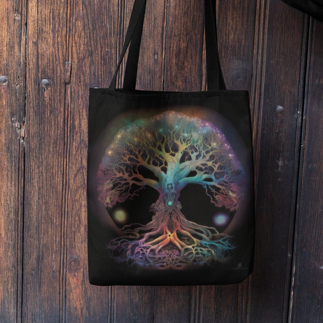 Tree of Life - Tote Bag (AOP), the Sacred Tree, Celestial, Grocery Bag ...