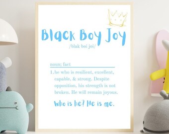 Black Boy Joy Art | Etsy