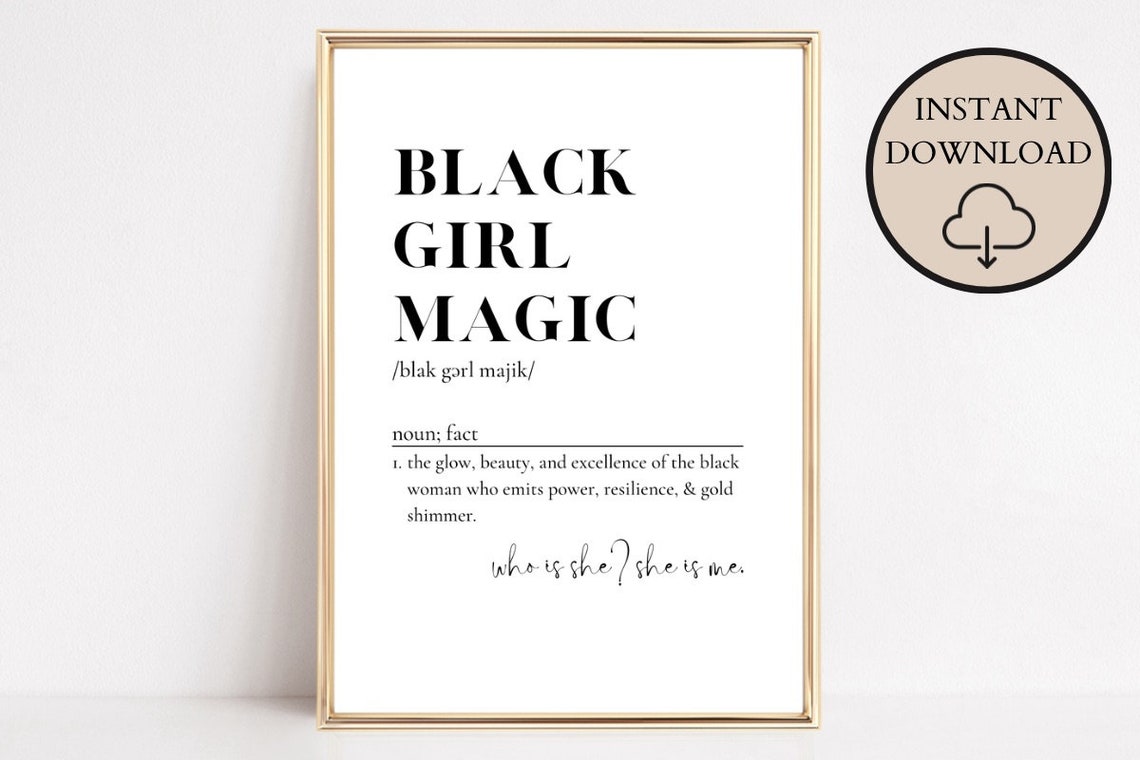 Black Girl Magic Definition Black Woman Art Daily - Etsy