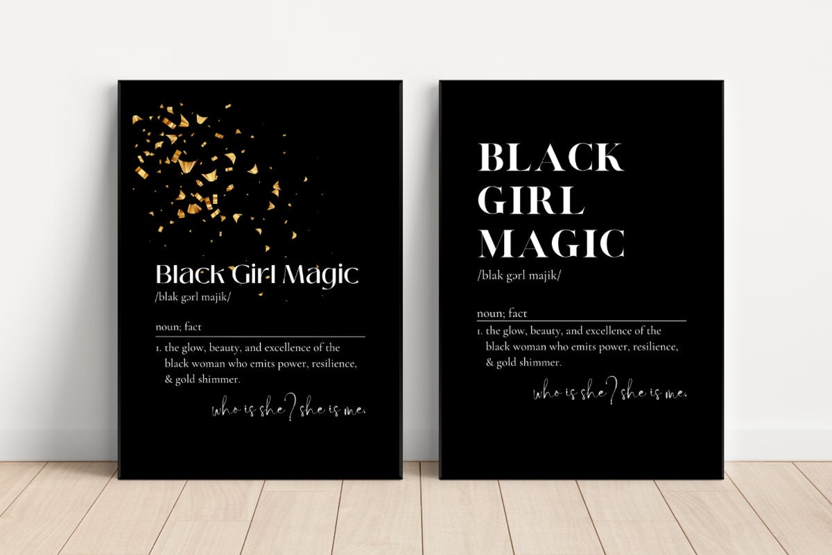Black Girl Magic Definition, Black Girl Magic Art, Minimalist Wall Art ...