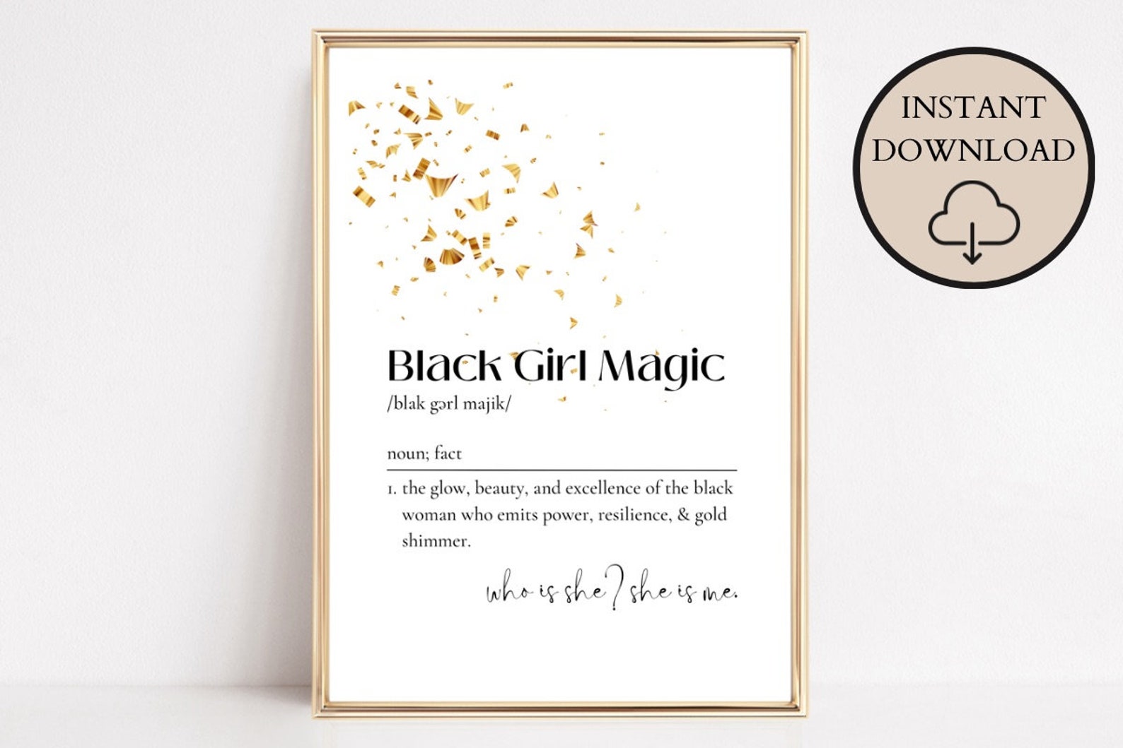 Black Girl Magic Definition Black Woman Art Daily - Etsy
