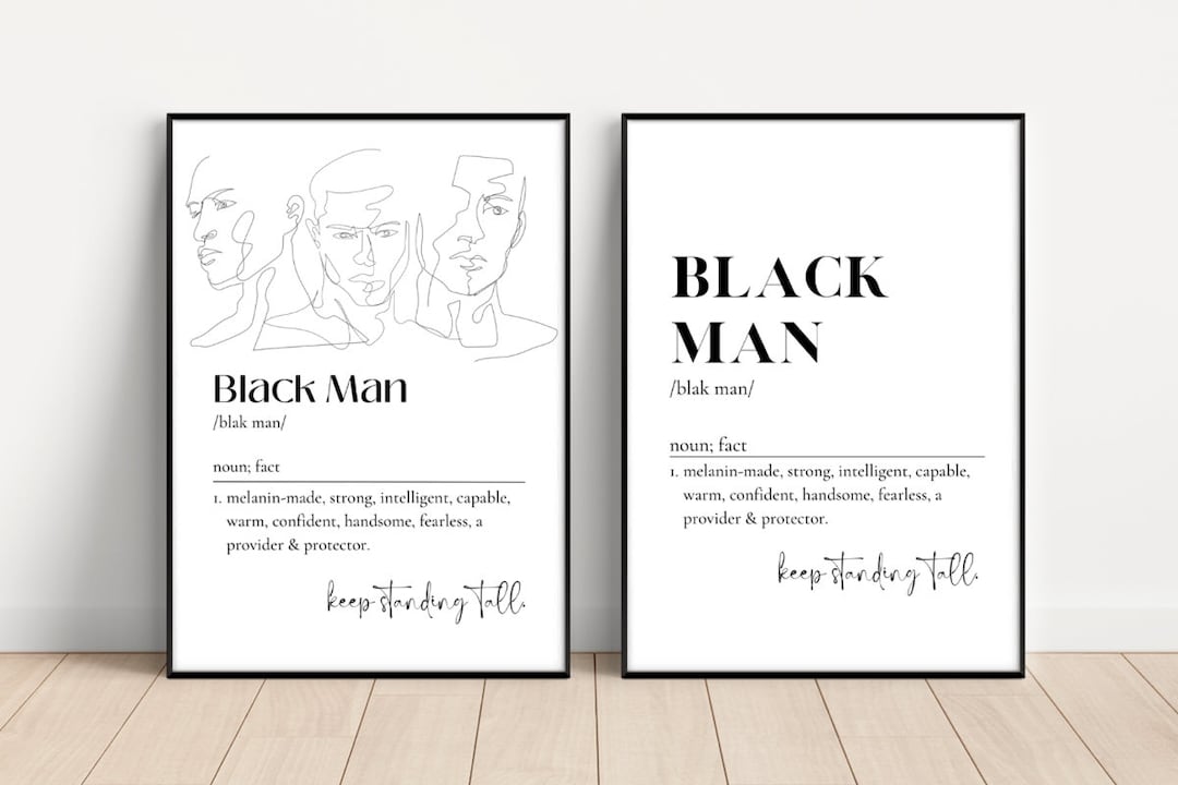 Black Man Definition; Black Boy Joy; Black Excellence; Room Decor; Wall ...
